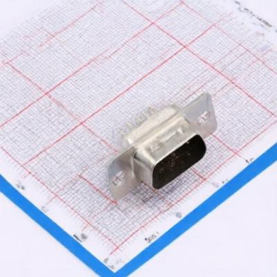 China Durable black plastic PBT 30 percent GF housing and nickel plated Spcc shell MH CONNECTORS MHHDS15-M-N-B-S connector for sale