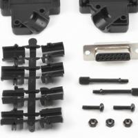 China RoHS compliant MH CONNECTORS MHD45PPK15-DB15S-K connector designed for 250V rated voltage and 3A current for sale