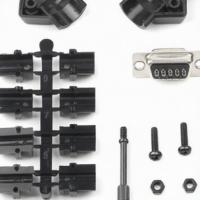 China Compact MH CONNECTORS MHD45PPK9-DB9S-K connector with tin gold plated terminals and PBT plastic housing for sale
