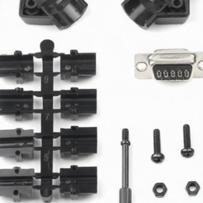 China Compact MH CONNECTORS MHD45PPK9-DB9S-K connector with tin gold plated terminals and PBT plastic housing for sale