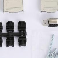 China MH CONNECTORS MHDTPK9-DB9S-K connector with black PBT plastic housing and gold plated brass terminals for sale