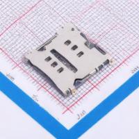 China MUP C7902 01 Single Micro SIM Card Connector Normally Open Configuration with Tray and H1 55mm Height for sale