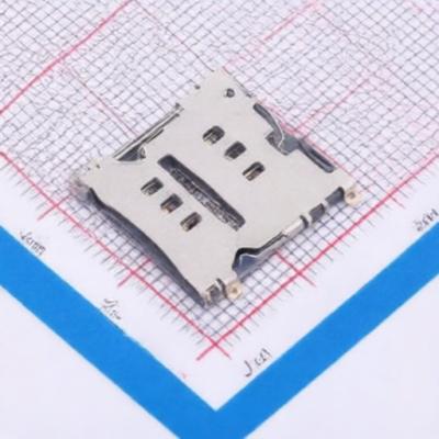 China MUP C7902 01 Single Micro SIM Card Connector Normally Open Configuration with Tray and H1 55mm Height for sale