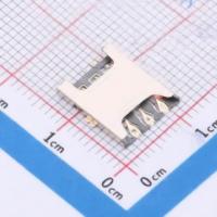China Durable H1.35mm 6PIN Nano SIM Card Connector Featuring Switch Pin Outside Solder Model MUP C7082 02 for sale