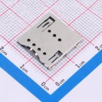 China 6 Pin Normally Closed MicroSIM Card Connector MUP C7092-03 Ideal for Process Compliance Applications for sale