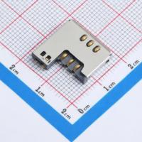 China SIM Card Connector MUP C7027-02 Normally Open Without Post Type Featuring Long Shell Design for sale
