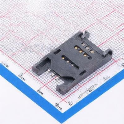 China Connector SIM Card 6 Positions H2.8 Model MUP C7013-27 Enhanced Durability Plastic Deformation for sale