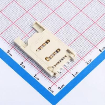 China SIM Card Connector H2.8 Without Post Featuring MUP C7101-02 6p Smaller Hole Configuration for sale