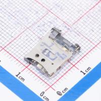 China Nano SIM Card Connector Model MUP C7083 01 Hinge Type With Switch And 1.35mm 6 Pin Configuration for sale