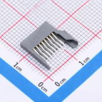 China Micro SD Card Connector with 8 Pin Post MUP M6021-01 and Precise 0.30 Percent Process Specification for sale