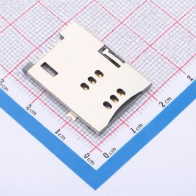 China SIM Card Connector 6Pin Model MUP C7059 02 Featuring 2.20 mm Height for Electronic Device Assembly for sale