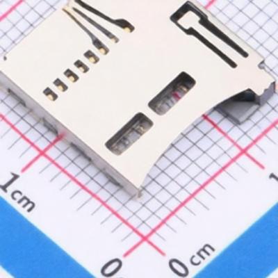 China Durable MicroSD Card Connector without Post Normally Close Type MUP M6027-01 for Secure Connections for sale