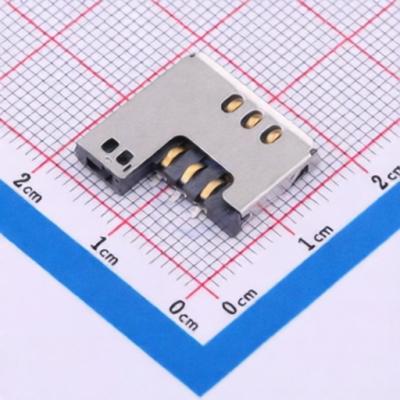 China SIM Card Connector 6P Long Shell MUP C7029-02 Process Compliant Component for Industrial Applications for sale