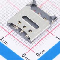 China MUP C7802 02 Nano Sim Card Connector 6 Pin Hinge Type Switch Pin 135mm Height Industrial Grade for sale