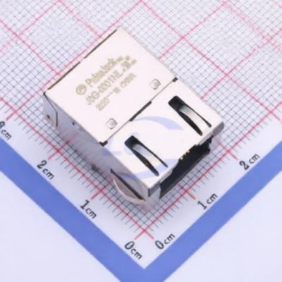 China PULSE J0G 0001NL Integrated Magnetics Connector Low Profile RJ45 1x1 Tab Up for Network Solutions for sale