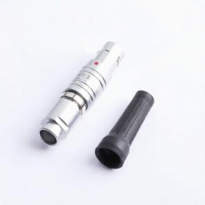 China QianHai Joying FGG.1B.305.CLAD JY connector plug featuring pearl chrome plated copper alloy shell and PPS insulator for sale