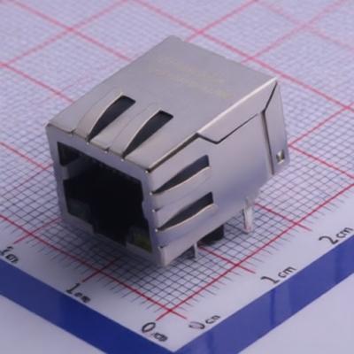 China RoHS Compliant 1x1 Tab DOWN RJ45 Connector Pulse J0011D21BNL Supporting CAT5 and CAT6 Ethernet Cable for sale