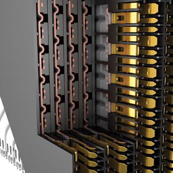 China Shielded wafer design connector Samtec EBTF-4-10-2.0-S-RA-1-L minimizing crosstalk in backplane systems for sale