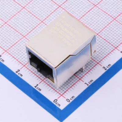 China 1x1 Tab DOWN RJ45 Connector PULSE J00-0045NL Suitable for LAN on Motherboard Hub and Switch Applications for sale