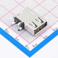 China USB 20 connector Samtec USB-A-S-F-B-VU with wave solder lead free solderable design and rugged shell for sale