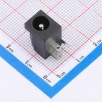 China DC Power Jack SAMZO 9CW3136BEGA vertical through hole design with 2.5mm needle diameter and flared opening interface for sale