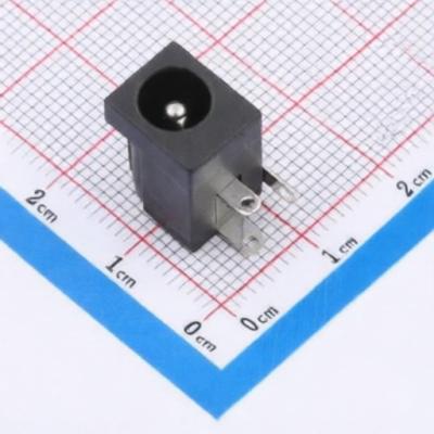 China DC Power Jack SAMZO 9CW3136BEGA vertical through hole design with 2.5mm needle diameter and flared opening interface for sale