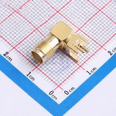 China Brass body SMA coaxial RF connector SAMZO SMA-KWE-145-W4-3 featuring PTFE insulator and gold plating for sale