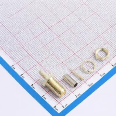 China Vertical male pin coaxial RF connector SMA KY 195 L0 1 H with gold plating brass body PTFE insulator for sale