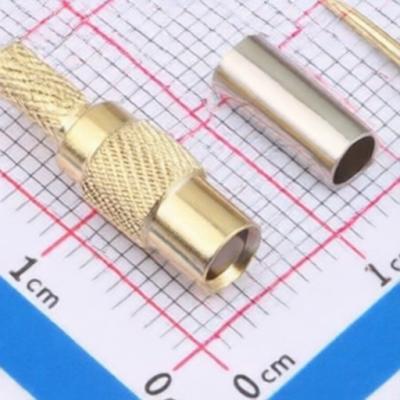 China Gold plated brass body coaxial rf connector MCX MCX-K-175-L0-0 with ptfe insulator and 17.5mm length for sale