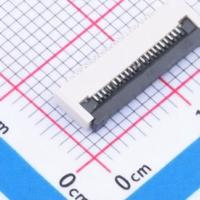China FPC FFC connector SHOU HAN 0.5-22P XJH2.0 043 rated at 30 volts AC DC and 0.2 amperes current capacity for sale