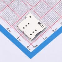 China Signal Transfer SIM Card Connector SHETIME MIS11-S1F1-2000-A with Gold Flash Finish and SUS304-H Shell Material for sale