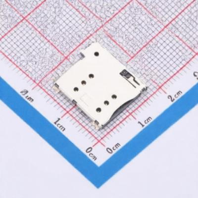 China Signal Transfer SIM Card Connector SHETIME MIS11-S1F1-2000-A with Gold Flash Finish and SUS304-H Shell Material for sale