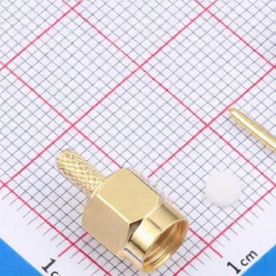 China SMA COAXIAL RF CONNECTOR SAMZO SMA-JC-152-L0-3 Featuring Gold Plated Brass Pin and Vertical Position for sale