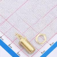 China Gold plated brass body SMA coaxial RF connector vertical design PTFE insulator SAMZO SMA-KY-214-L0-1 for sale