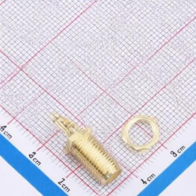 China Gold plated brass body SMA coaxial RF connector vertical design PTFE insulator SAMZO SMA-KY-214-L0-1 for sale