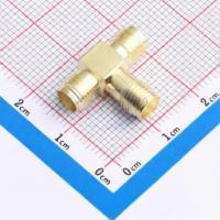 China Durable SMA coaxial RF connector adapter SAMZO SMA-KKK-185-V0-1 with gold plating and PTFE insulator for sale