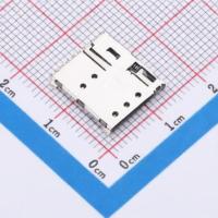 China Nano sim card socket connector SHETIME NOS11-S1F1-2000-A featuring lcp housing and gold flash plating for performance for sale