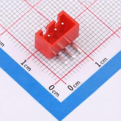 China Durable SHOU HAN 2.54-3P WZDK-R connector with red PA66 housing and tin plated phosphor bronze contacts for sale