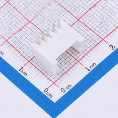 China Electronic pin header SHOU HAN 2.0-5P WZDK-D with white nylon housing and tin plating contact finish for sale