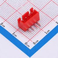 China Red housing SHOU HAN 2.54-4P WZ-R pin header connector suitable for 1.2mm to 1.6mm PC boards for sale