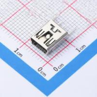 China USB connector SHOU HAN MINI5P 180T featuring gold plated contact areas and durable LCP plastic parts for sale