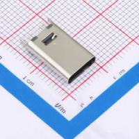 China Robust SHOU HAN TYPE-C 6P LCH13.1 108 Connector with Stainless Steel Housing and Gold Plated C2680 Terminals for sale