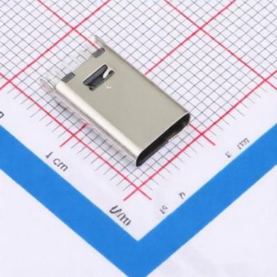 China Robust SHOU HAN TYPE-C 6P LCH13.1 108 Connector with Stainless Steel Housing and Gold Plated C2680 Terminals for sale