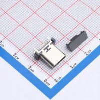 China electronic connector SHOU HAN TYPE-C 16P LCH10.5-A 143 with gold plated terminals and stainless steel shell for sale