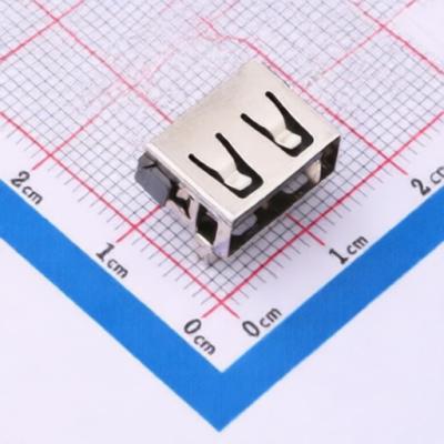 China SHOU HAN 10.0 QC6.3 ZB Electrical Connector USB Type-A with DC 30V 1.5A Rating 5000 Connect-Disconnect Life and Right Angle Mounting for sale