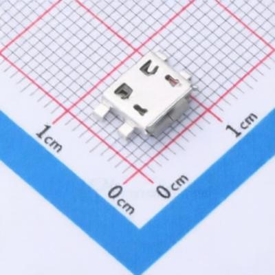 China Micro USB Connector SHOU HAN MICRO 4PCB0.8 JB with Low Contact Resistance and High Withstand Voltage for sale