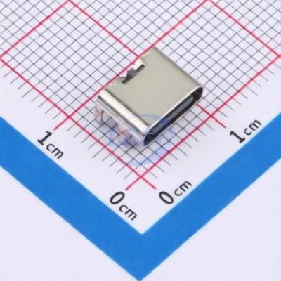 China SHOU HAN Type-C Connector with LCP UL94 V-O Insulator Gold Plated Nickel Base Terminals and 5000 Mating Cycles for sale