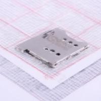 China Durable Push Push Micro SIM Card Socket Vertical Board Mount SMT Lateral Insertion SOFNG SIM-002-P6 for sale