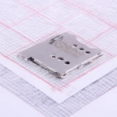 China Durable Push Push Micro SIM Card Socket Vertical Board Mount SMT Lateral Insertion SOFNG SIM-002-P6 for sale
