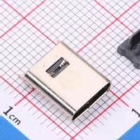 China Durable electronic connector SHOU HAN TYPE-C 2P 180 LTH10.0 with gold plated terminals and nickel plated shell for sale